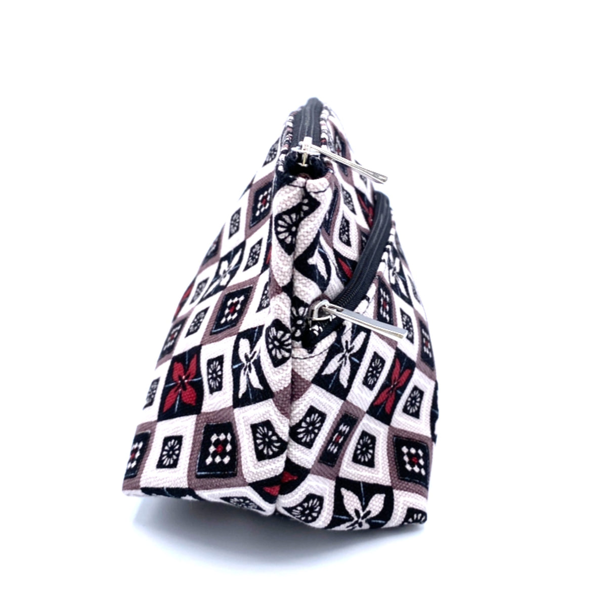 Tatsugo pattern two-tier zipper pouch | Canvas, traditional patterns ...